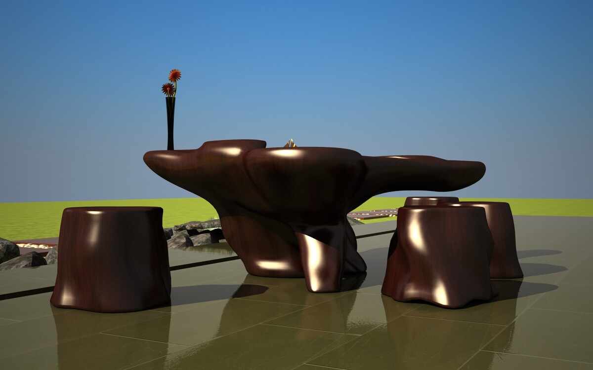 ArtStation - Seating Area Landscape | Resources