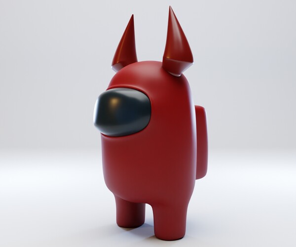 ArtStation - Among Us Devil Horns Character | Game Assets