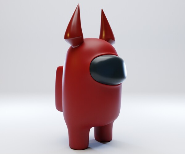 ArtStation - Among Us Devil Horns Character | Game Assets