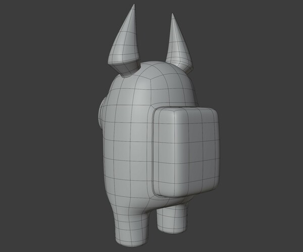 ArtStation - Among Us Devil Horns Character | Game Assets