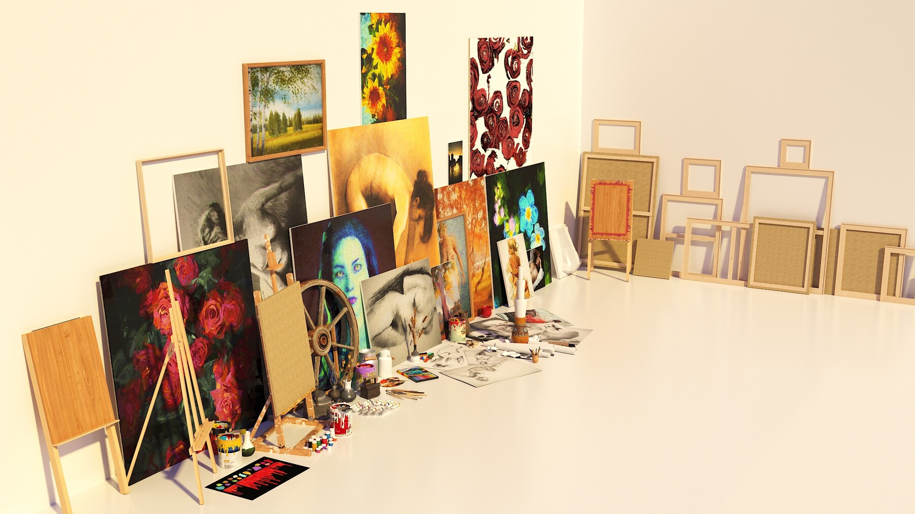 ArtStation - Artist Studio Set 190 | Resources