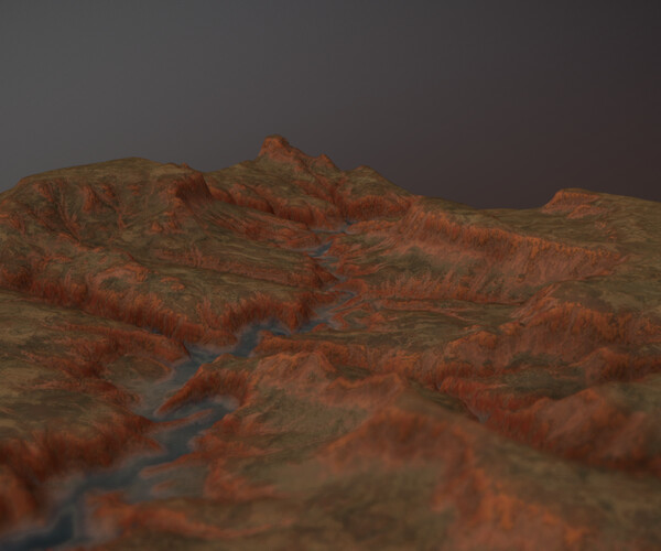 ArtStation - Red Canyon Landscapes / Terrain | Game Assets