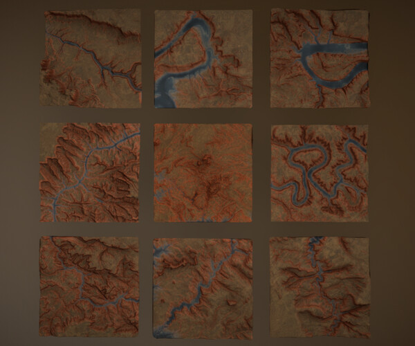 ArtStation - Red Canyon Landscapes / Terrain | Game Assets