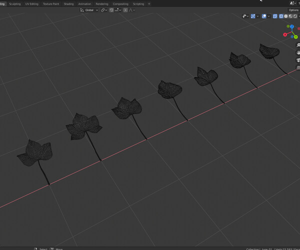 ArtStation - ivy leaves 3D model | Resources