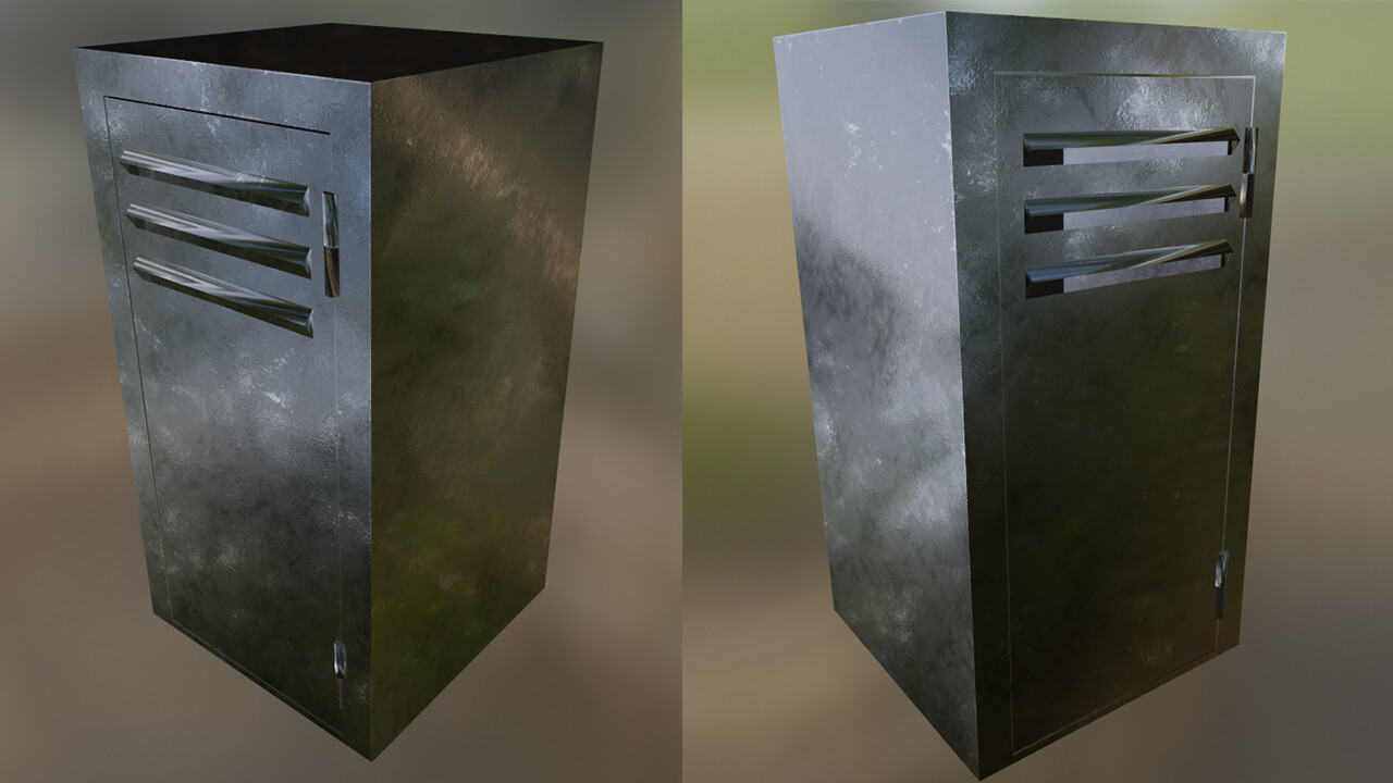 ArtStation - Metal cabinet - PBR textures | Game Assets