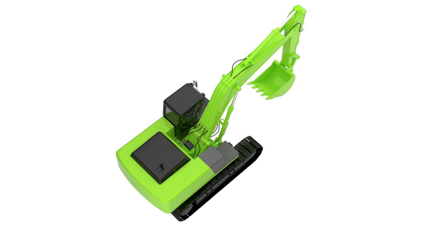 ArtStation - Excavator 1 Untextured | Game Assets