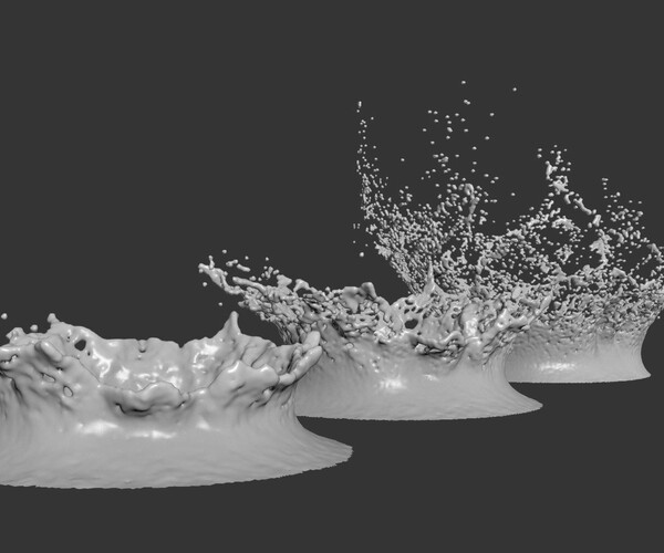 ArtStation - Water Splash 3D Model | Game Assets