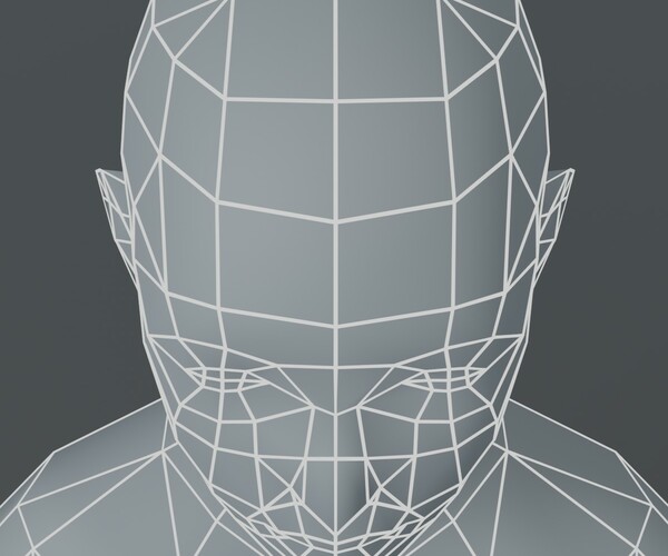 ArtStation - Female Body Base Mesh 3D Model 1000 Polygons | Game Assets