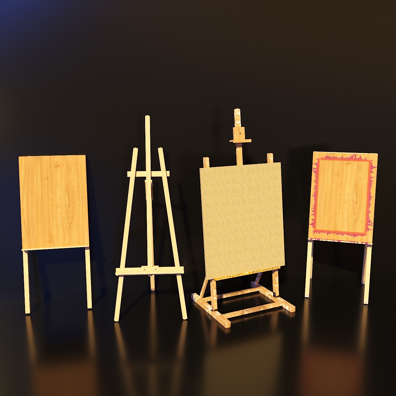 ArtStation - Artist Studio Easels Set 190 03 | Resources