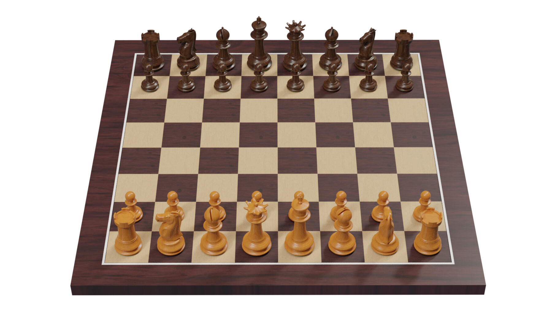 ArtStation - 3D Wooden Chess Set | Game Assets