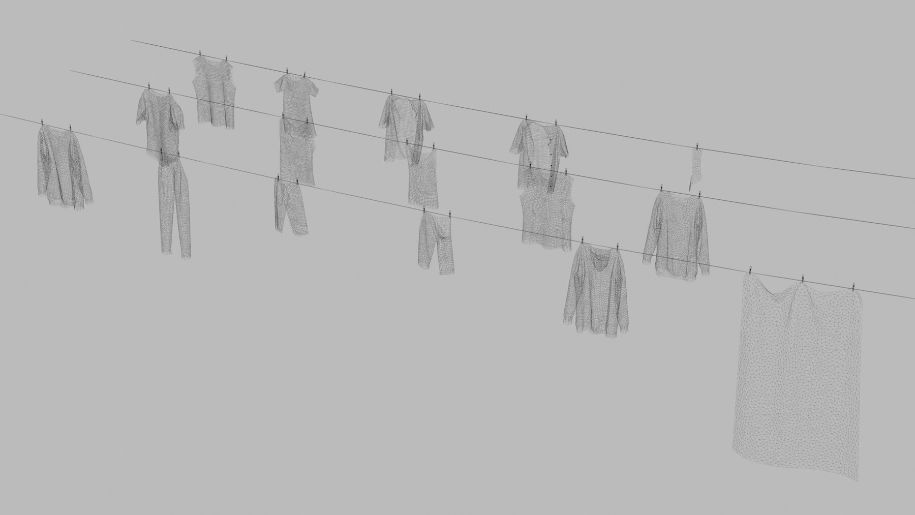 ArtStation - 16 clothes hanging collection | Game Assets