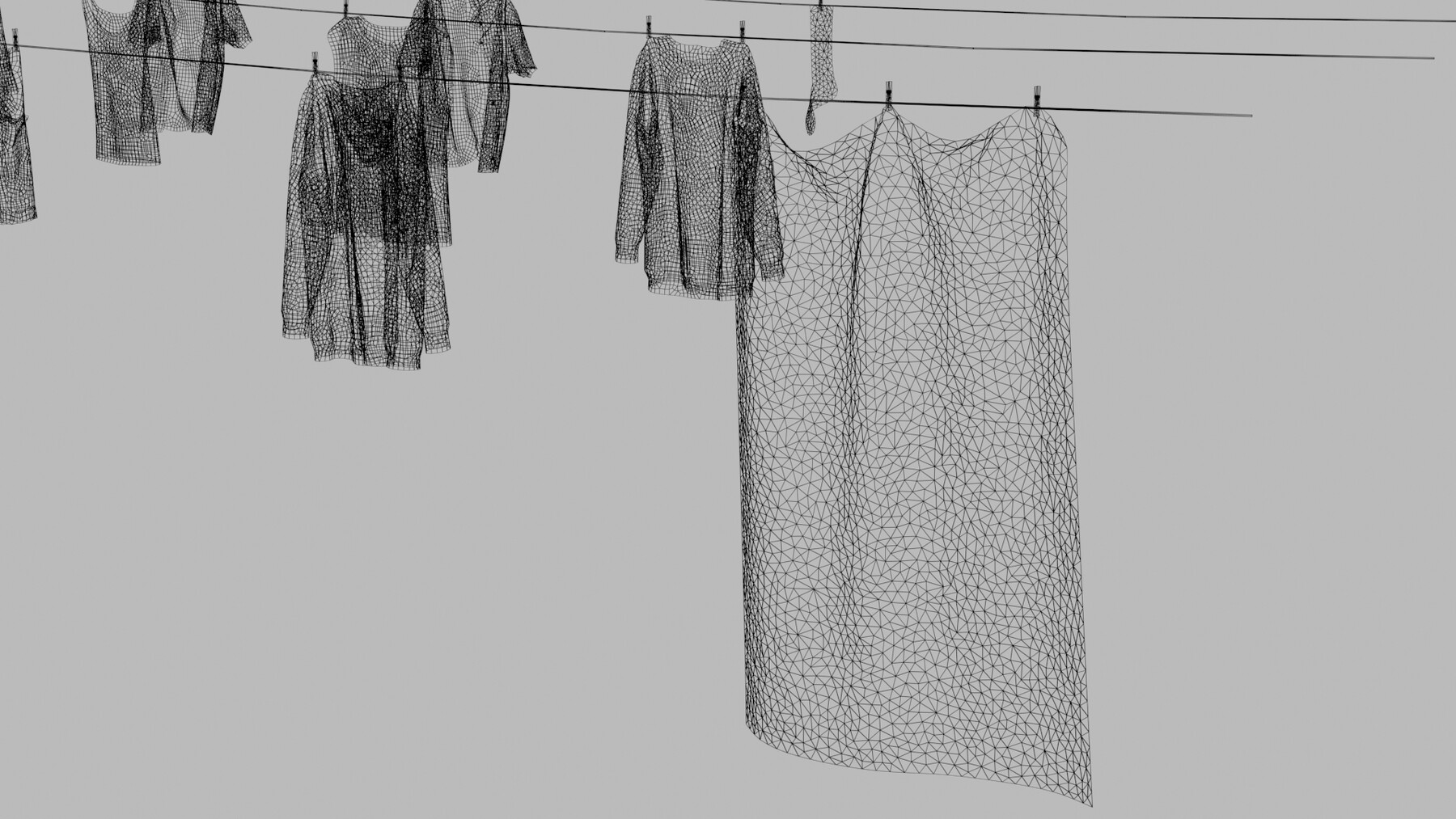 ArtStation - 16 clothes hanging collection | Game Assets