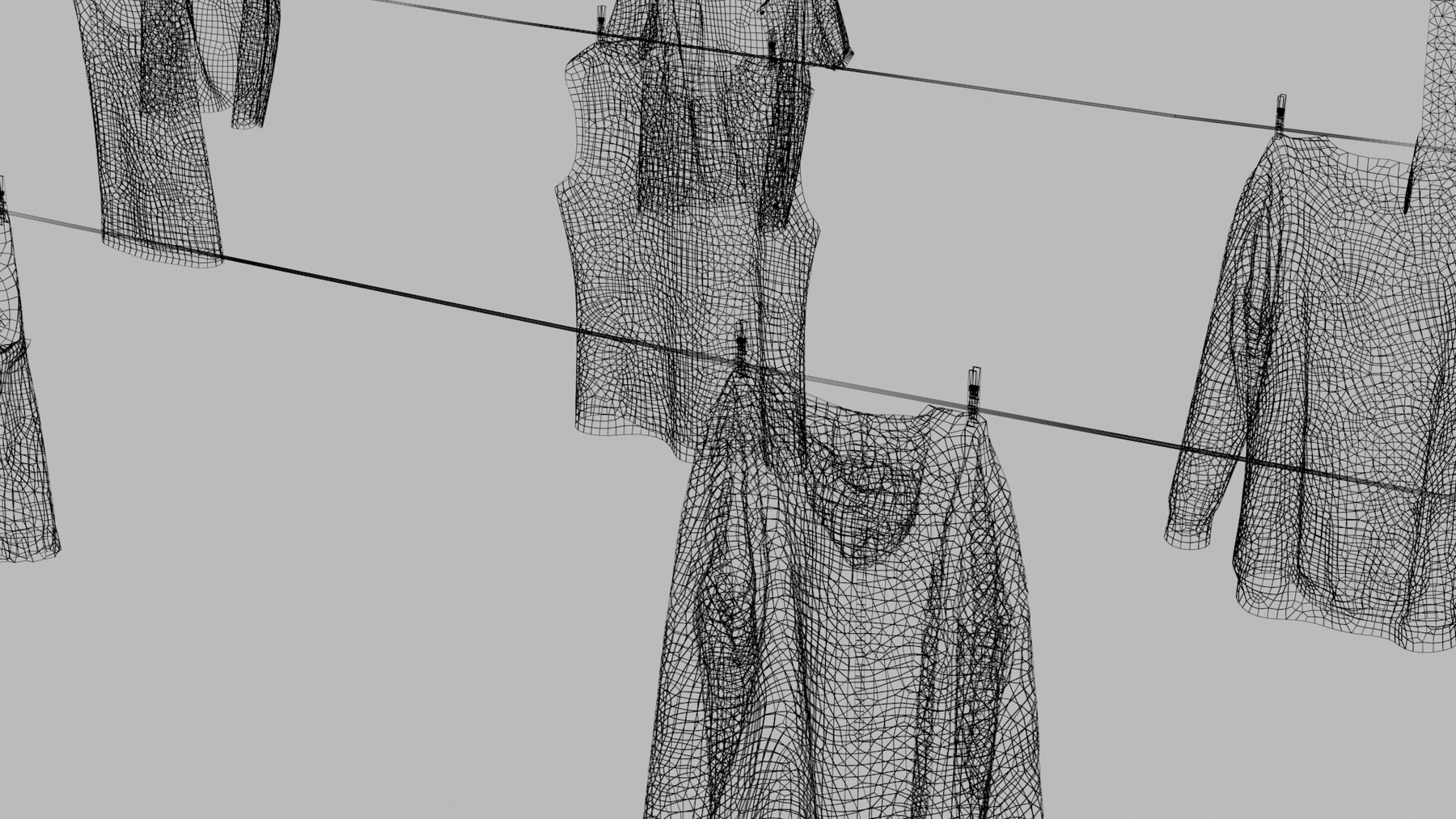 ArtStation - 16 clothes hanging collection | Game Assets