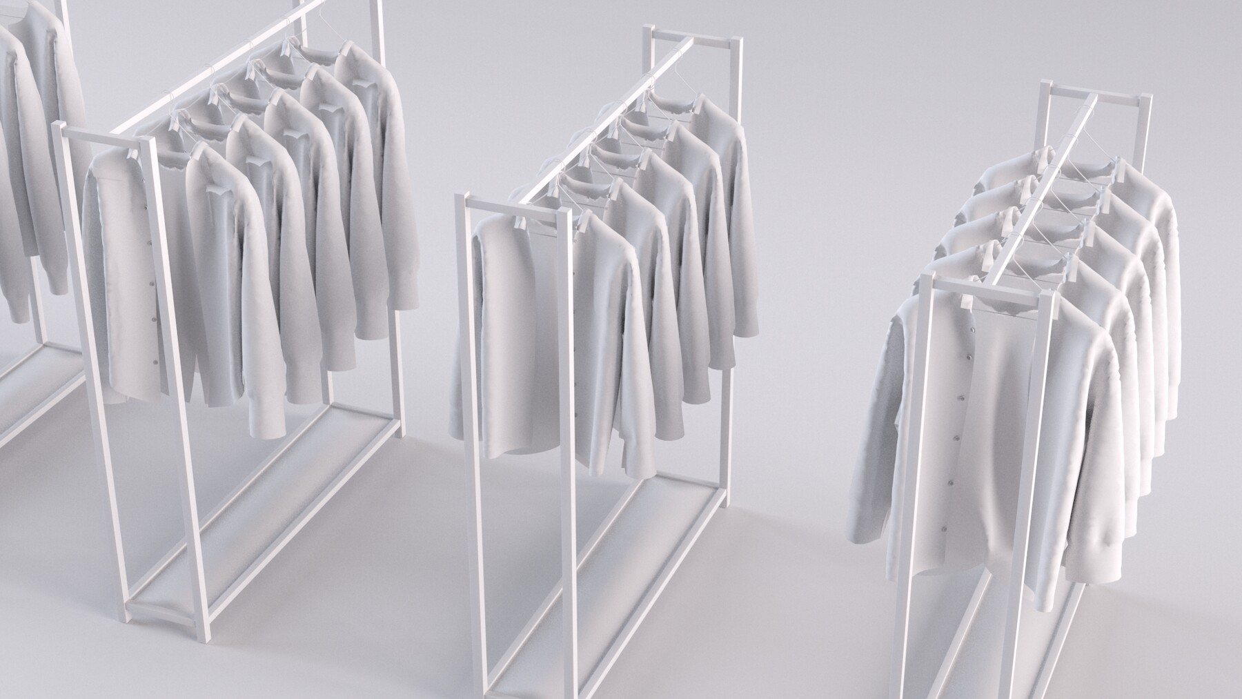 ArtStation - 5 unisex shirts rack | Game Assets