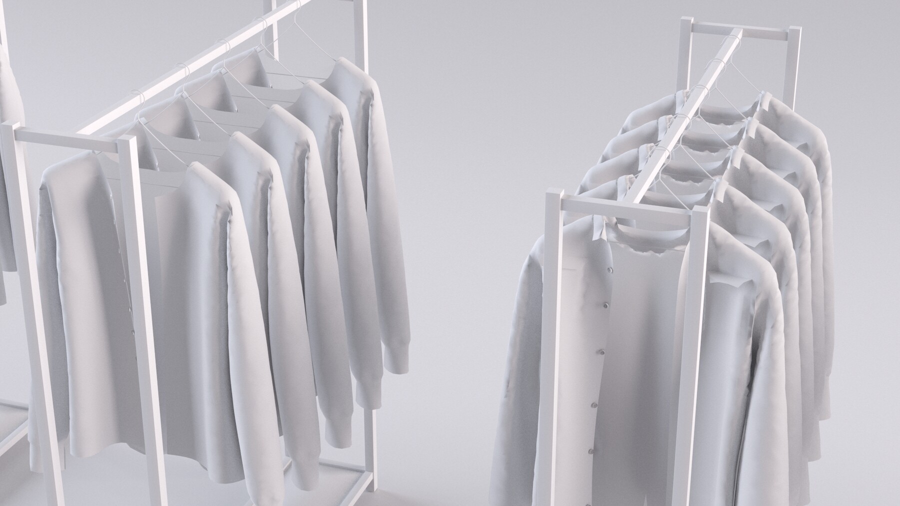 ArtStation - 5 unisex shirts rack | Game Assets