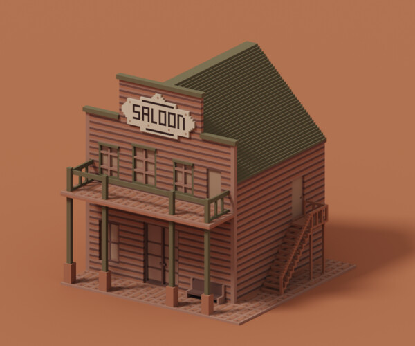 ArtStation - West saloon | Game Assets
