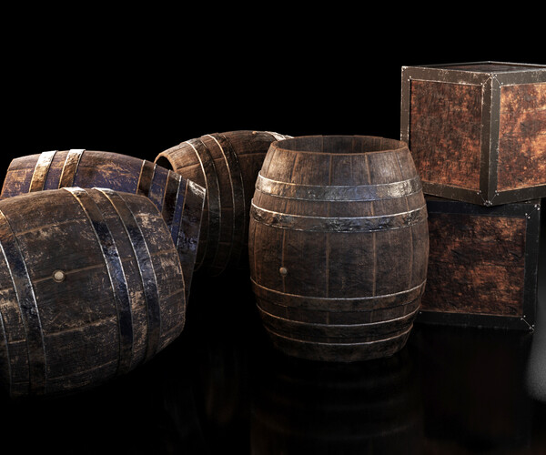 ArtStation - Barrels and Box barrel | Resources