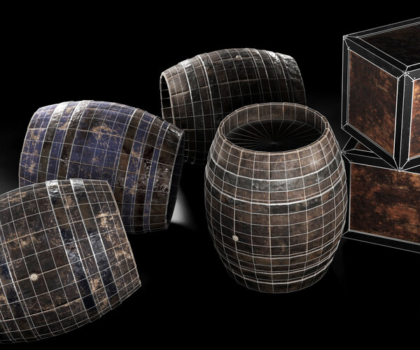 ArtStation - Barrels and Box barrel | Resources