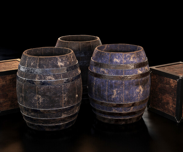 ArtStation - Barrels and Box barrel | Resources