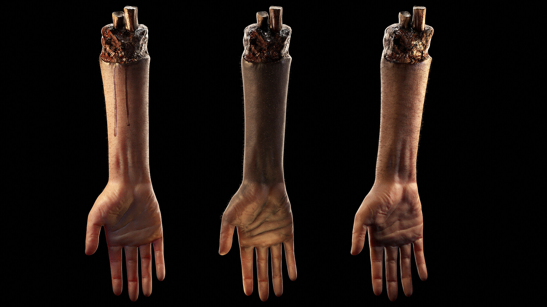 ArtStation - Hand -Arm Severed low poly | Game Assets