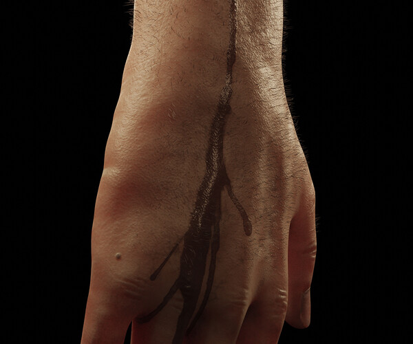 ArtStation - Hand -Arm Severed low poly | Game Assets
