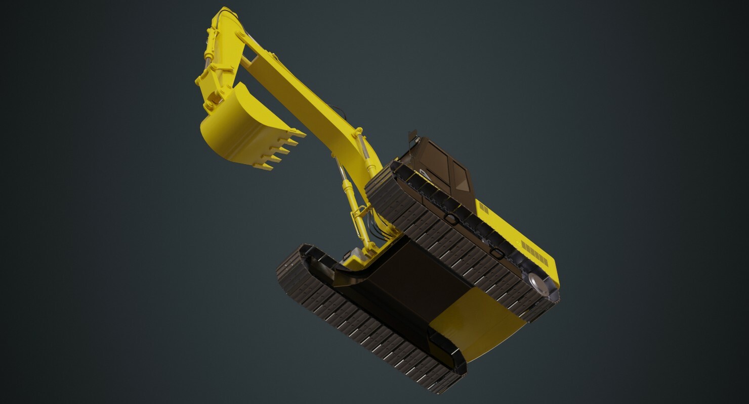ArtStation - Excavator 1A | Game Assets
