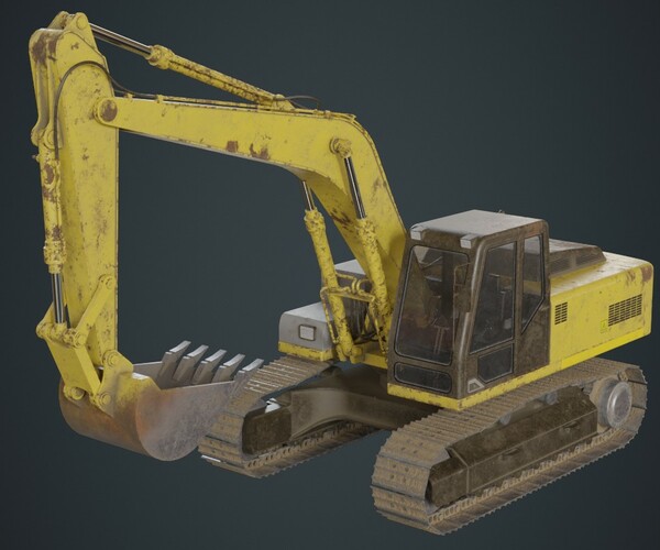 ArtStation - Excavator 1B | Game Assets