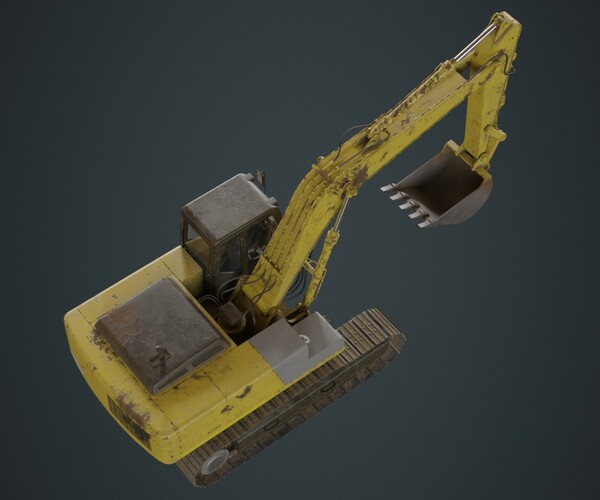 ArtStation - Excavator 1B | Game Assets