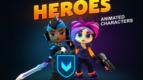 ArtStation - Heroes animated characters | Game Assets