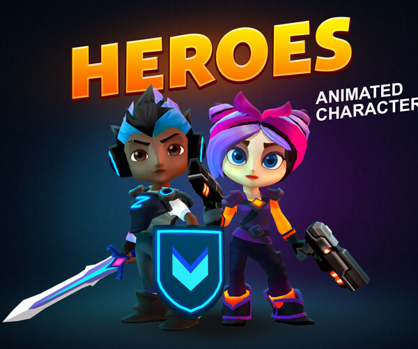 ArtStation - Heroes animated characters | Game Assets