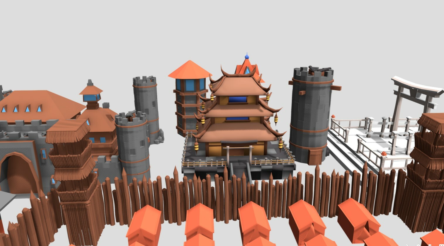 ArtStation - Game Pack - Strategy Game Buildings, castles and Barracks ...