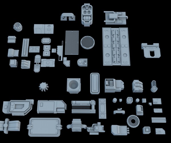 ArtStation - Sci Fi Kitbash | Resources