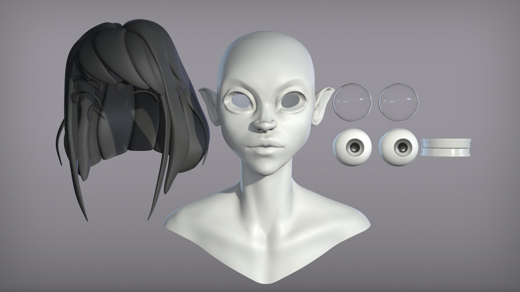 ArtStation - Cartoon female character Elf base mesh | Resources