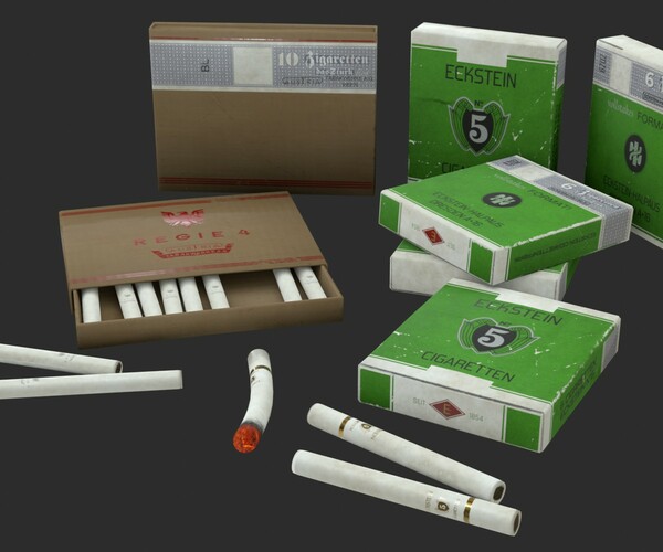 ArtStation - German Cigarettes WWII | Game Assets