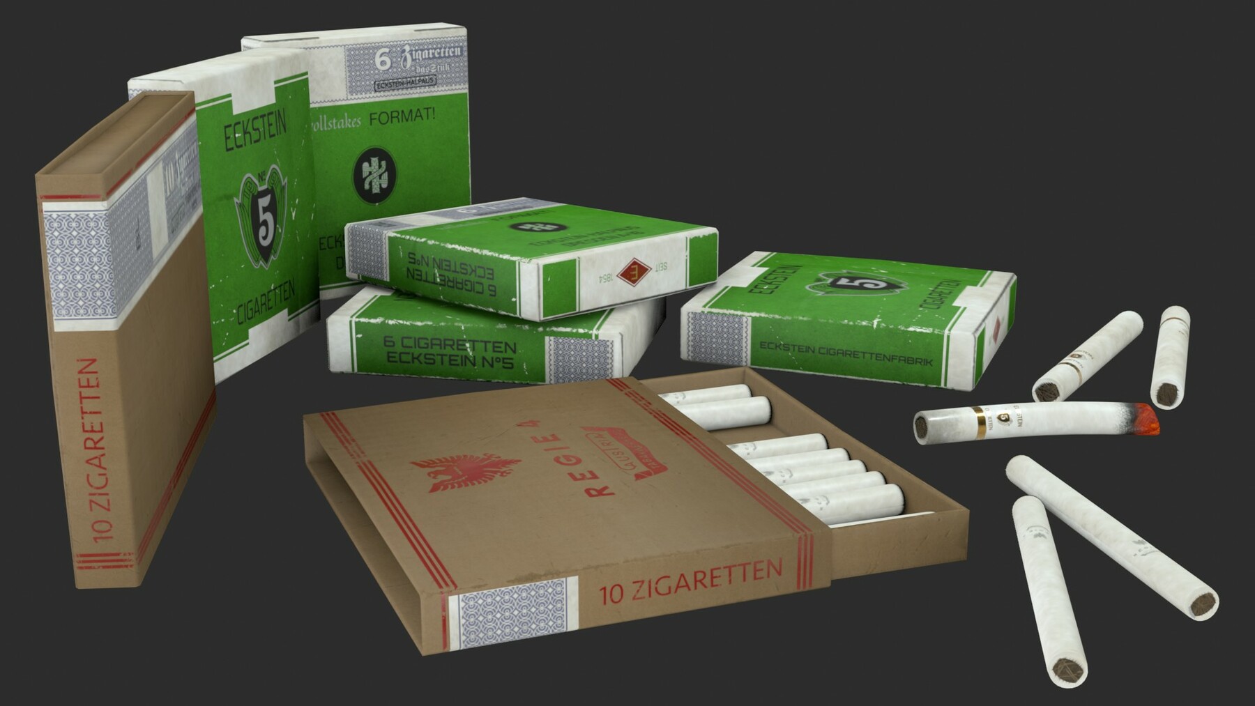 ArtStation - German Cigarettes WWII | Game Assets