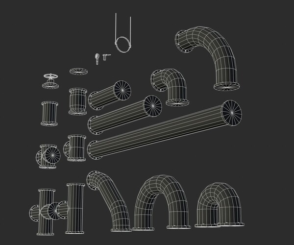 ArtStation - Pipes Modular Kit Collection | Game Assets