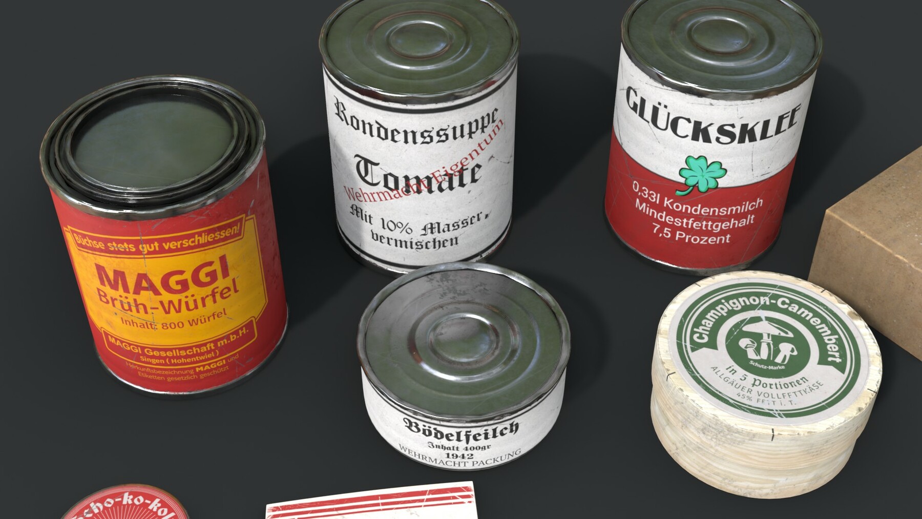 ArtStation - German Combat Ration WWII | Game Assets