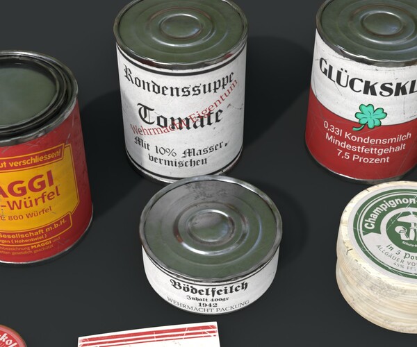 ArtStation - German Combat Ration WWII | Game Assets