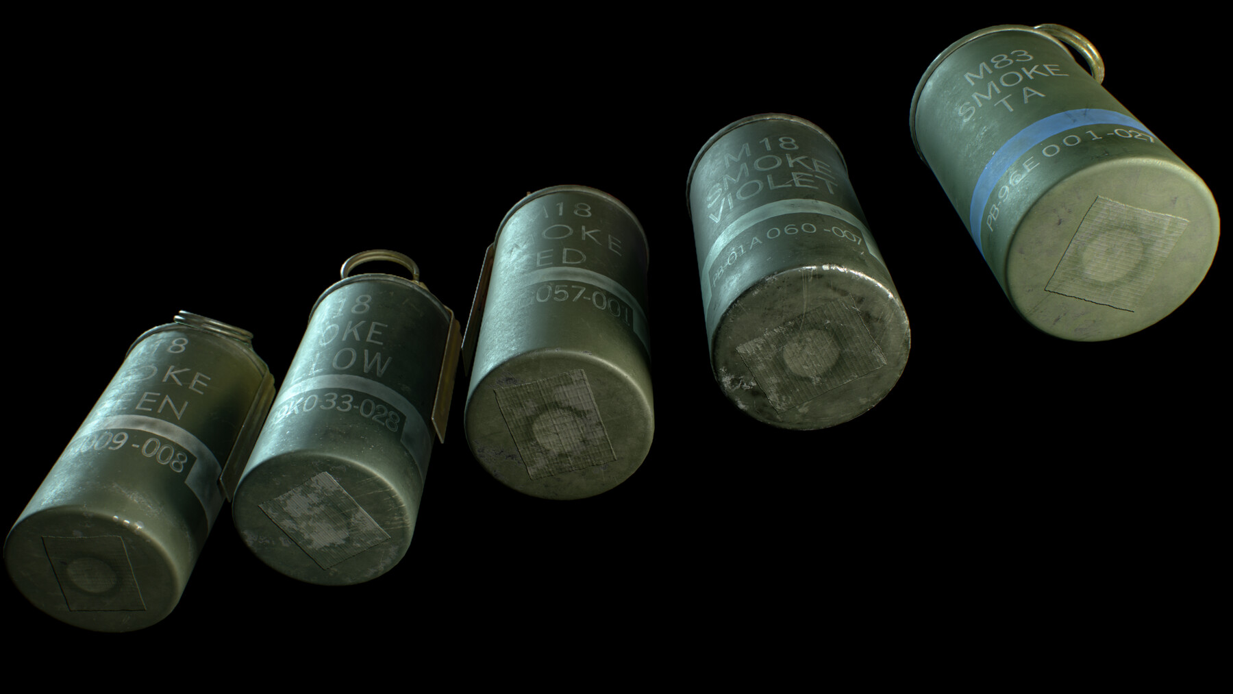 ArtStation - M18 and M83 Smoke Grenades | Game Assets