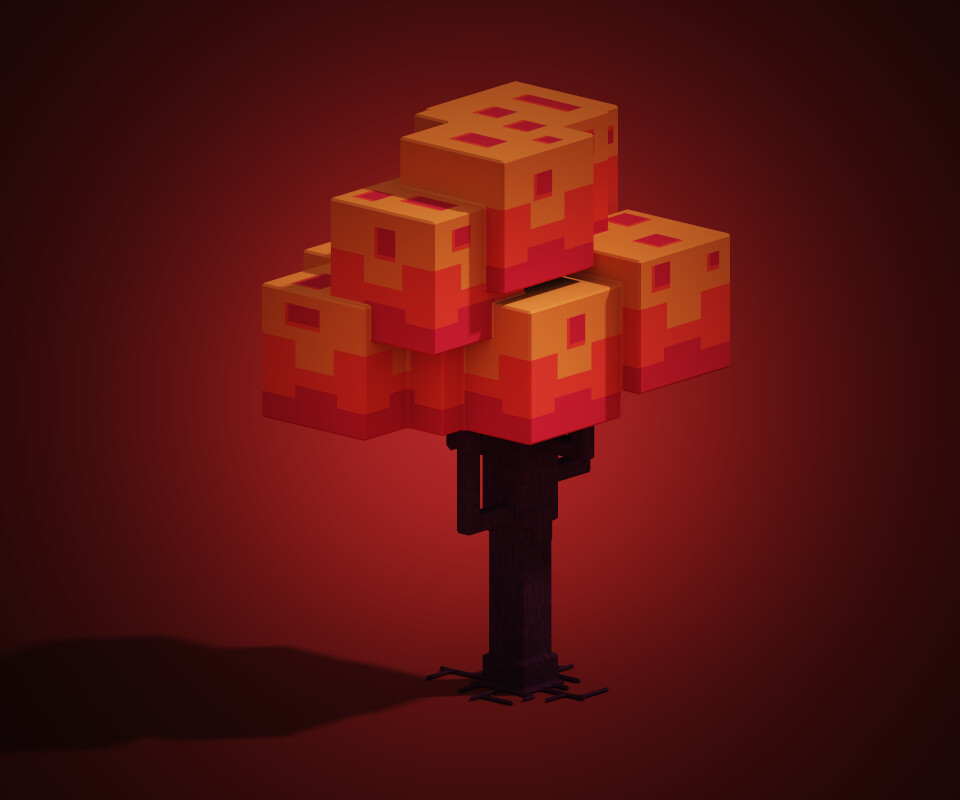 ArtStation - Big blocky tree | Game Assets