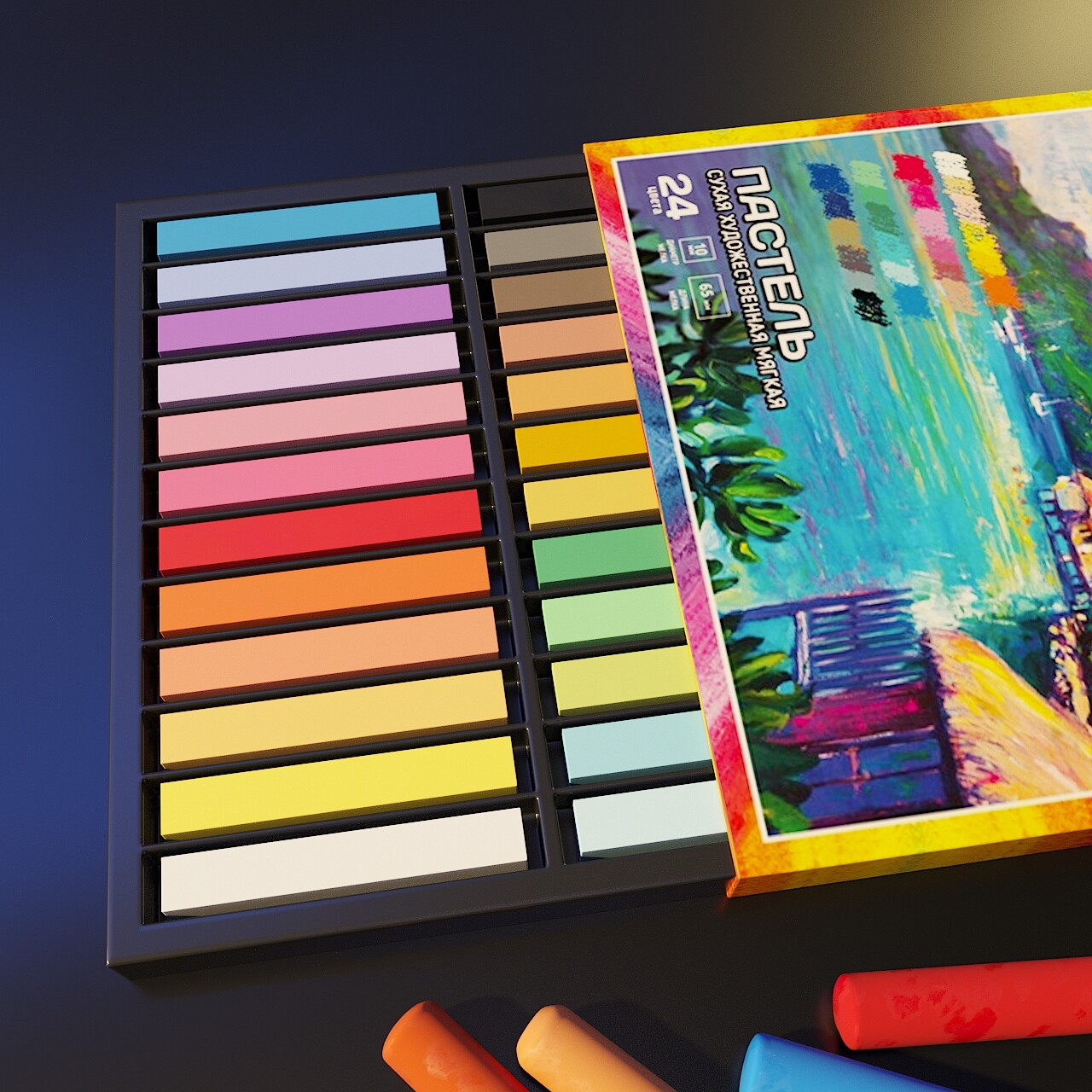 ArtStation - Artist Studio Pastels Set 190 11 | Resources