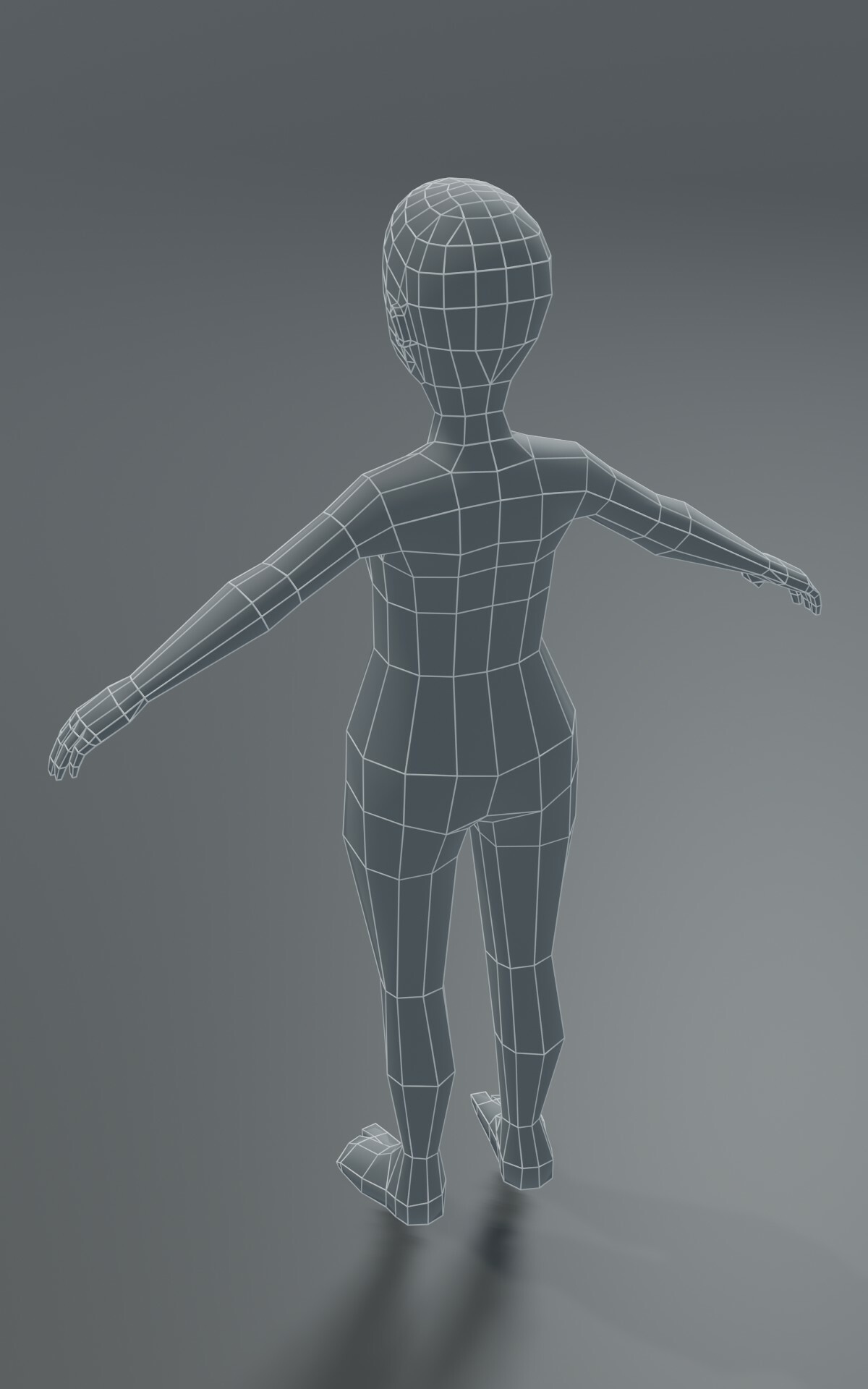 ArtStation - Girl Kid Body Base Mesh 3D Model 1000 Polygons | Game Assets