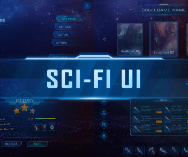 ArtStation - SCI-FI UI Pack Pro | Game Assets