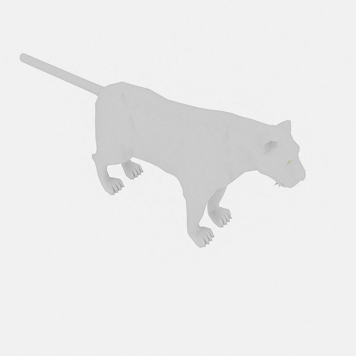 ArtStation - 3D model low poly tiger base model | Resources