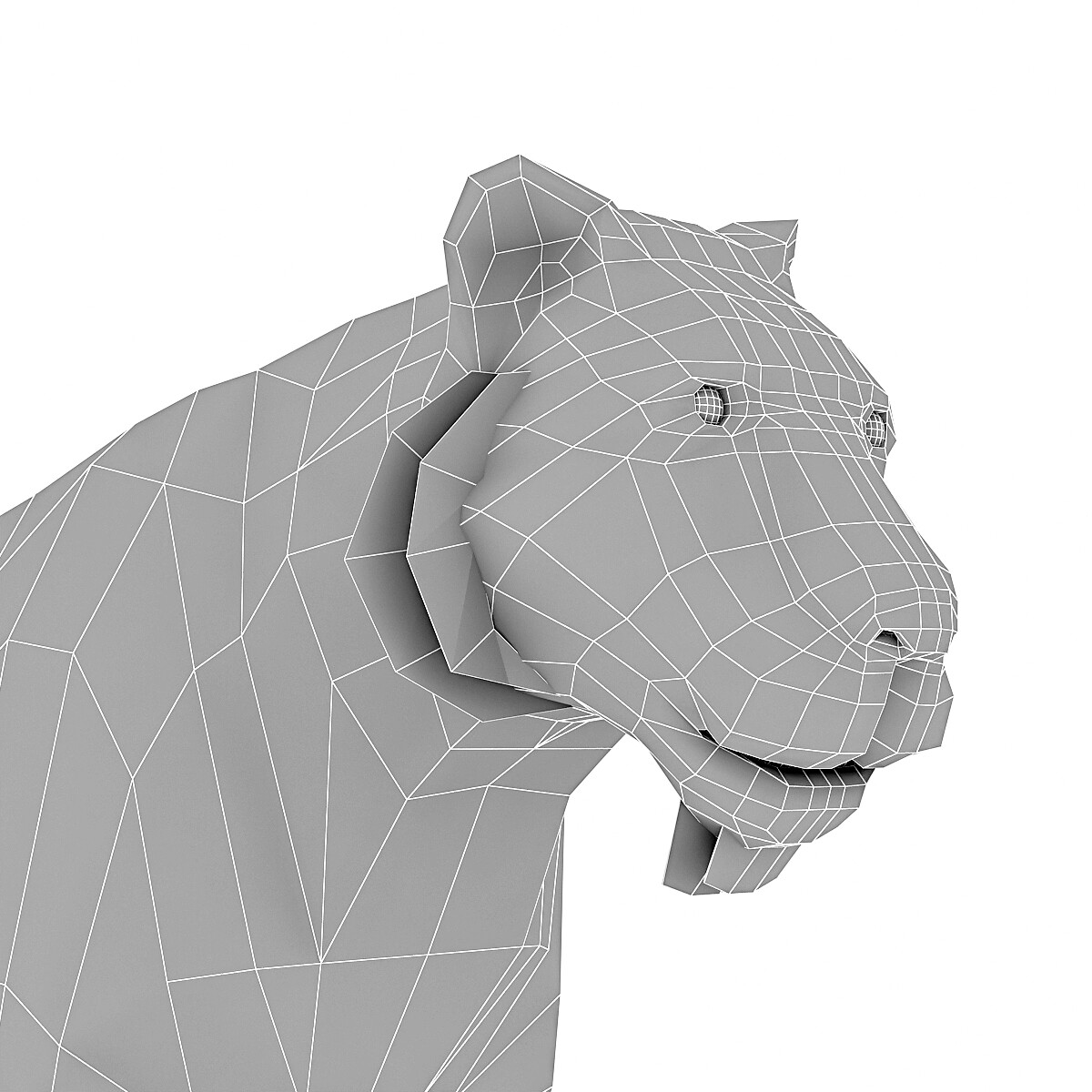 ArtStation - 3D model low poly tiger base model | Resources