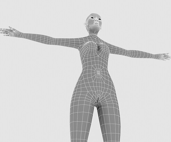 ArtStation - low poly female 3D model | Resources