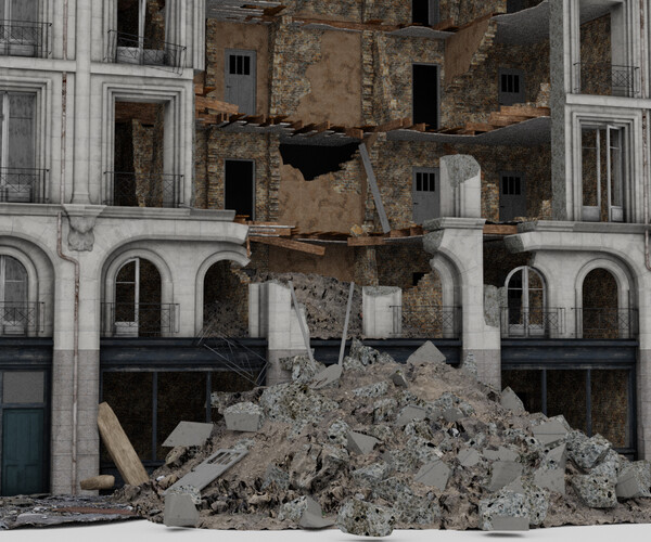 ArtStation - Modular Urban Destruction Kit | Game Assets