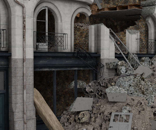 ArtStation - Modular Urban Destruction Kit | Game Assets