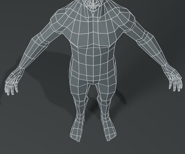 ArtStation - Superhero Muscular Male Body Base Mesh 3D Model 1000 ...