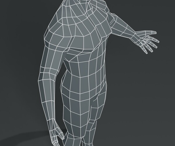 ArtStation - Superhero Muscular Male Body Base Mesh 3D Model 1000 ...